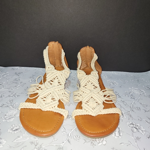Altar'd State | Shoes | Altard State Macrame Sandal Womens 75 Flat ...